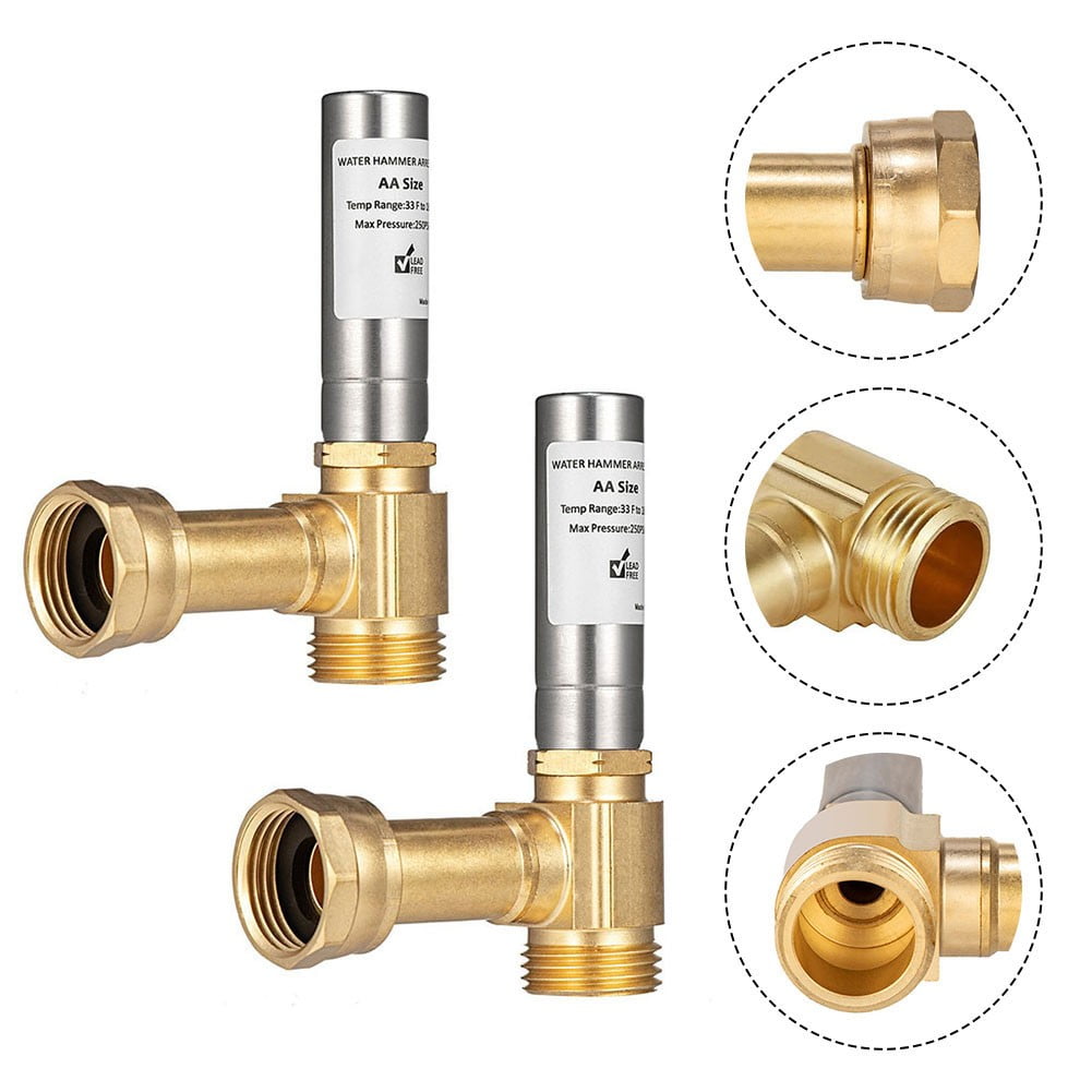 Stainless Steel Washing Machine Angle Water Hammer Arrester 3/4 ...