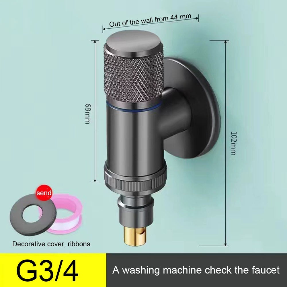 Stainless Steel Washing Machine Faucet Water Stop Quick Opening Angle ...