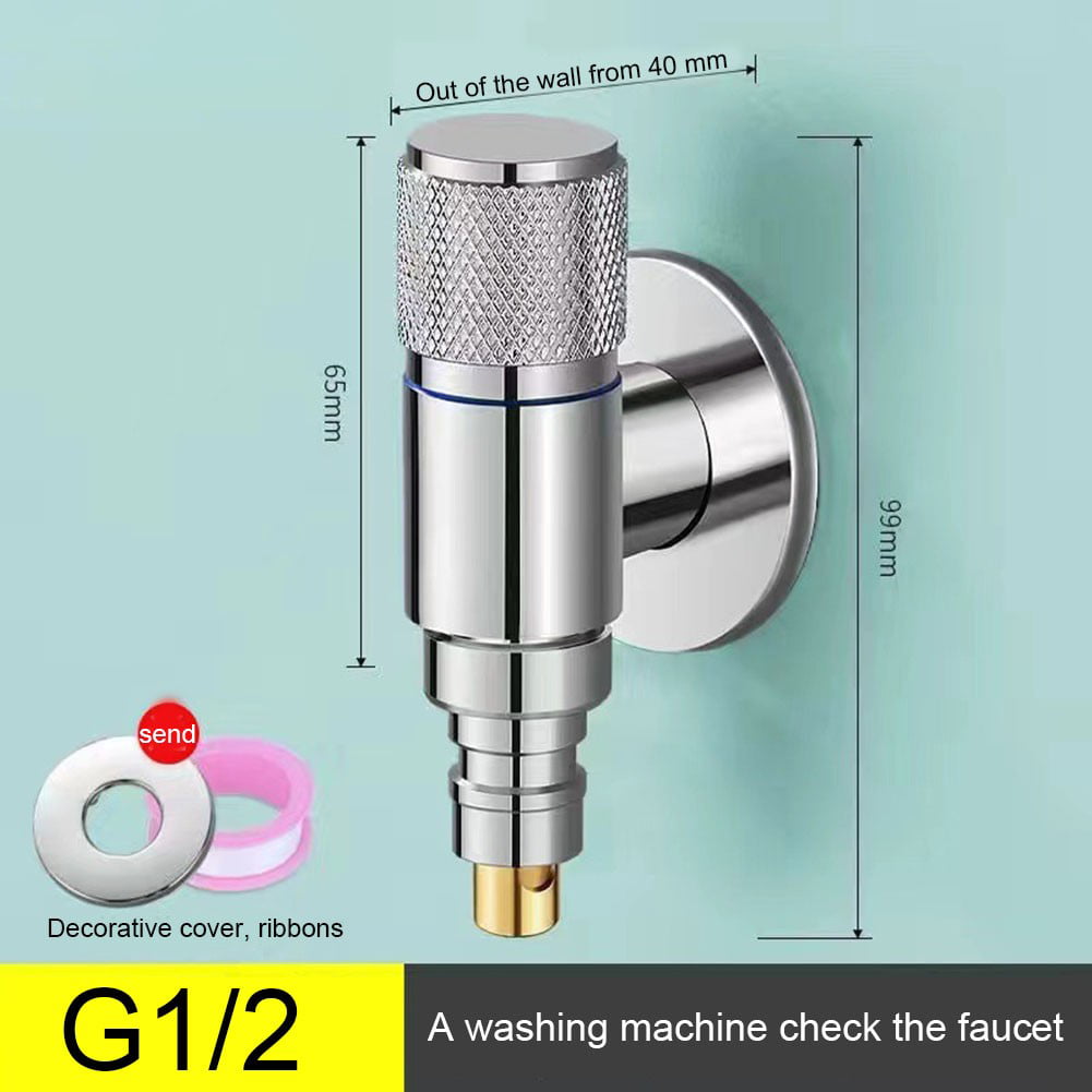 Stainless Steel Washing Machine Faucet Water Stop Quick Opening Angle ...