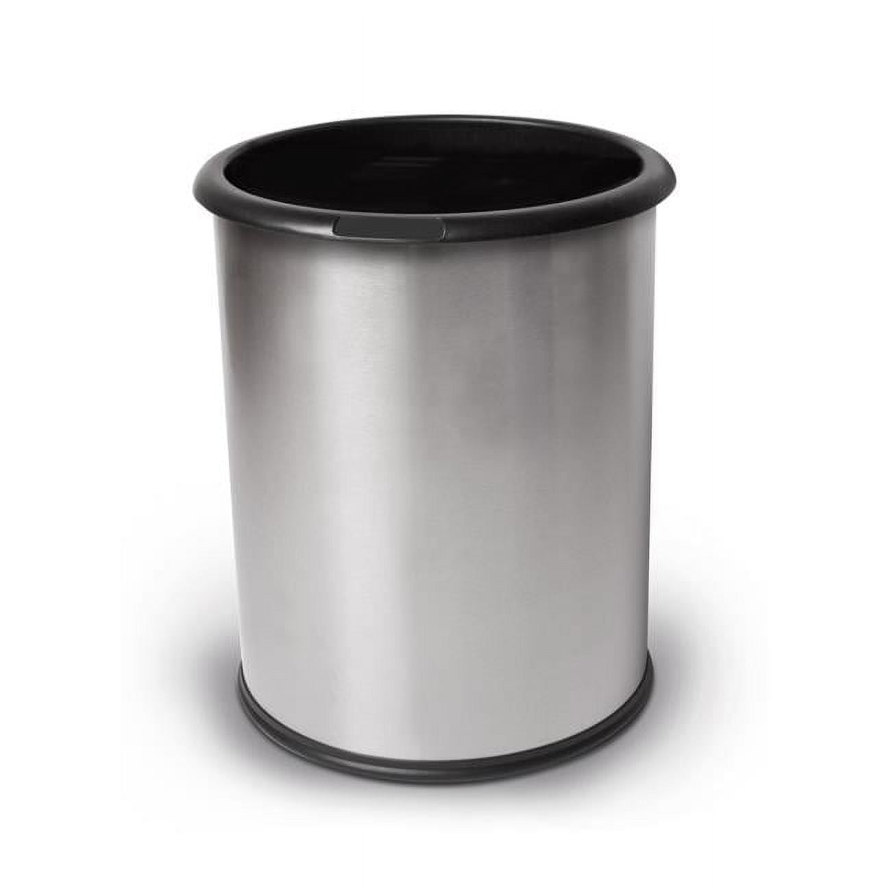 Stainless Steel Wastebasket Smooth Steel - Walmart.com