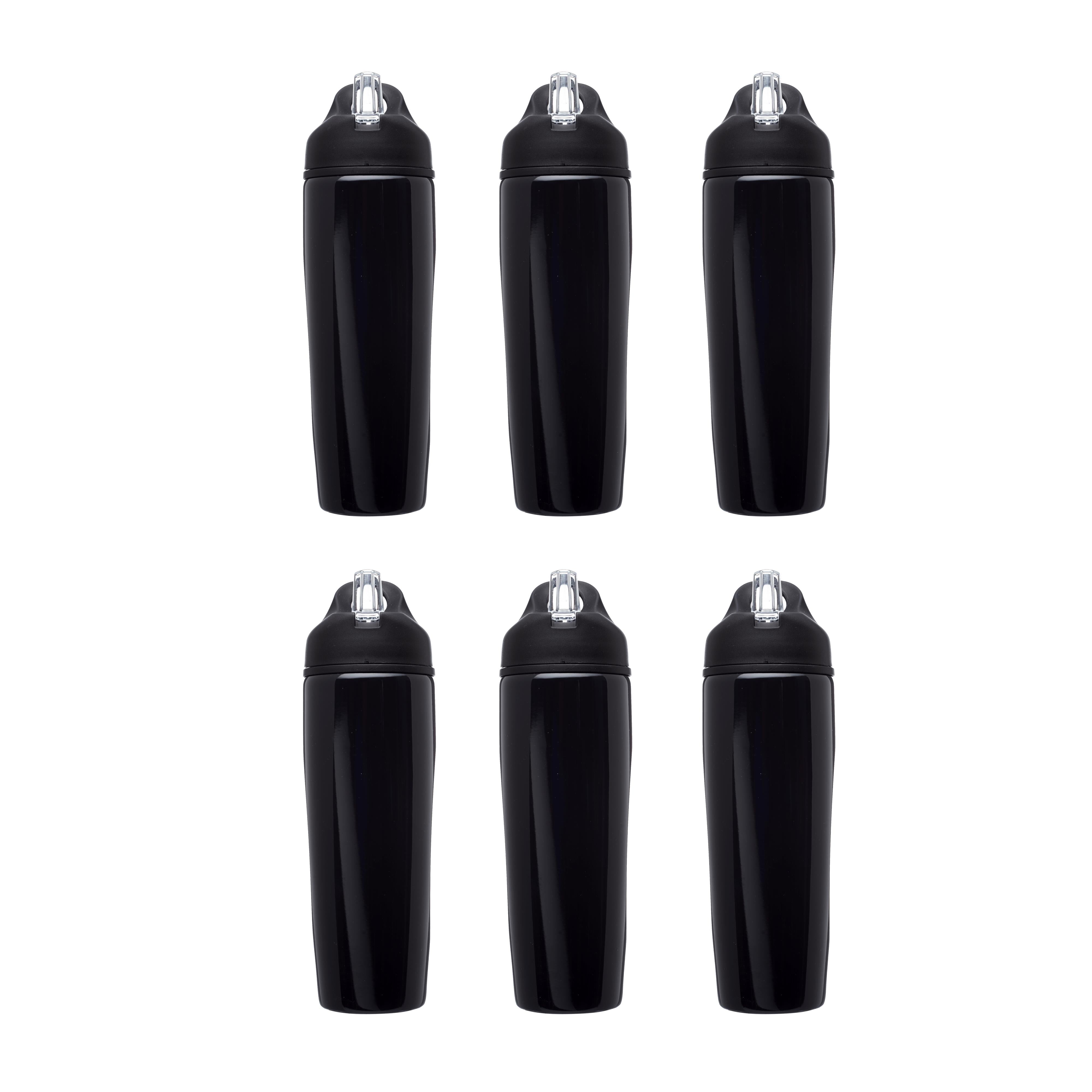 Stainless Steel Water Bottle, 6 pack, 8.5 oz Metal Sports Bottles with ...