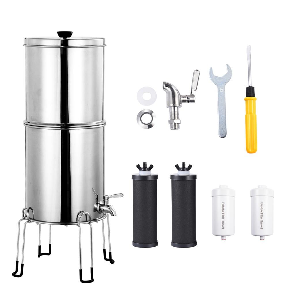TOHU Stainless Steel Water Filter - 8-Stage Countertop System with 2 ...