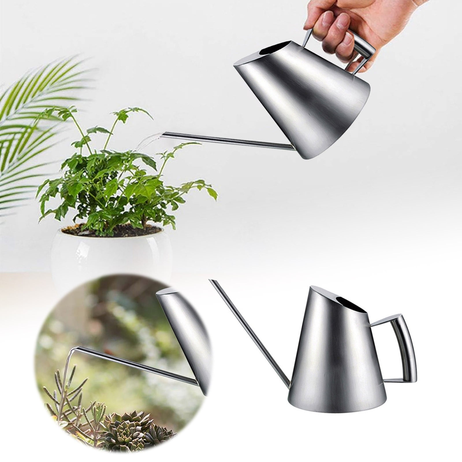 Stainless Steel Watering Can, 14.1 Oz Long Spout Watering Pot for ...