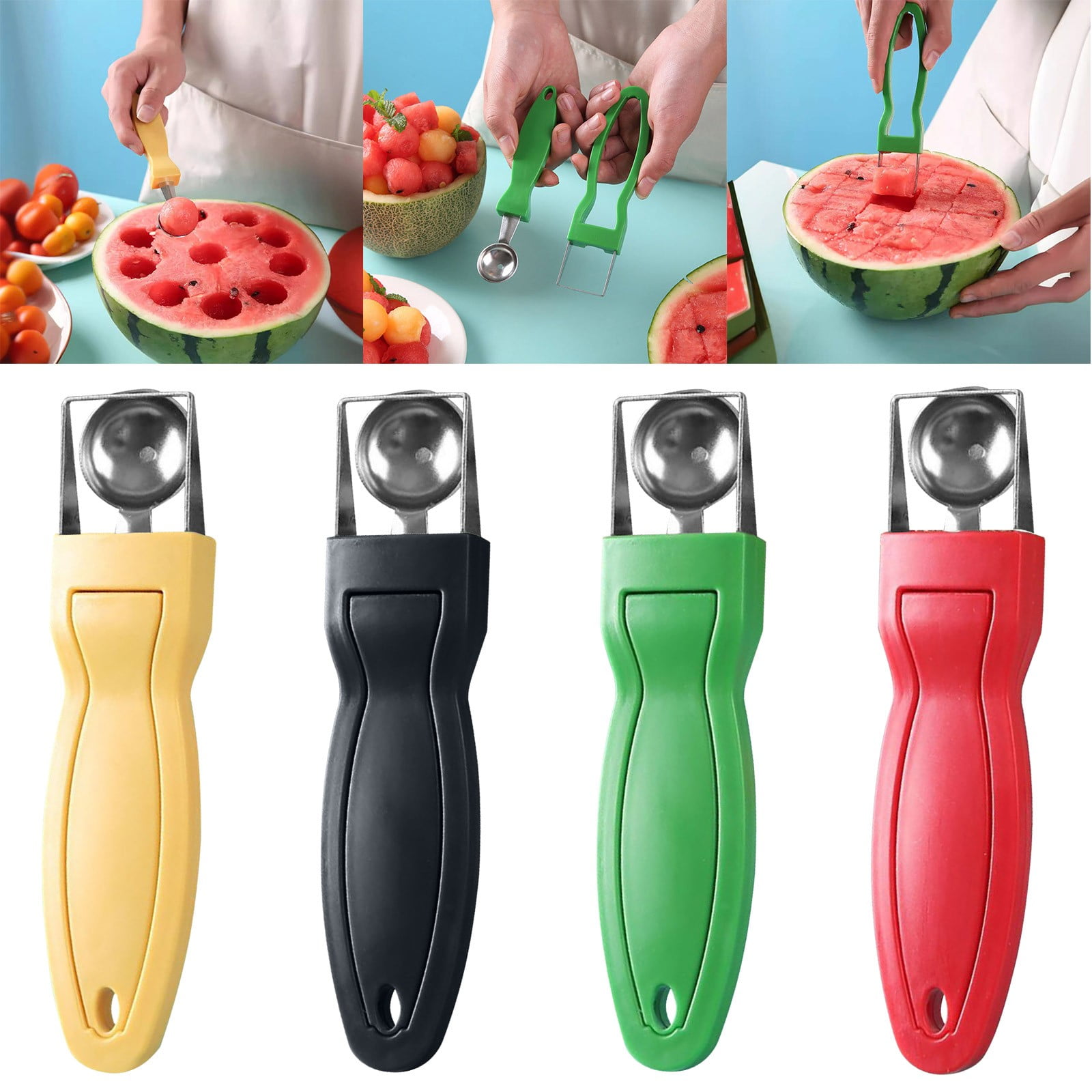Stainless Steel Watermelon Slicer & Baller 2-in-1 Tool, Professional ...