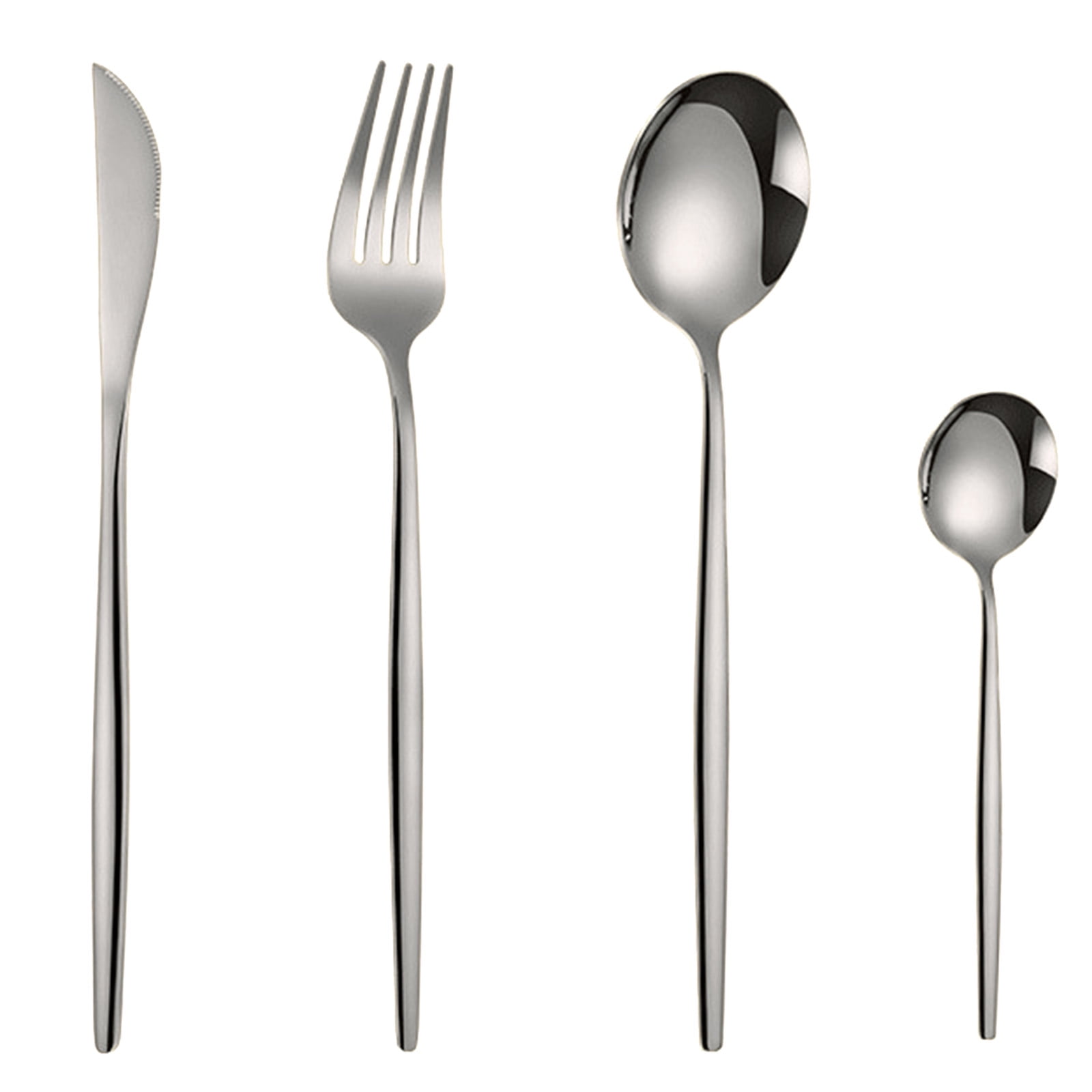 Stainless Steel Western Dinner Fork and Spoon Set Elegant European ...
