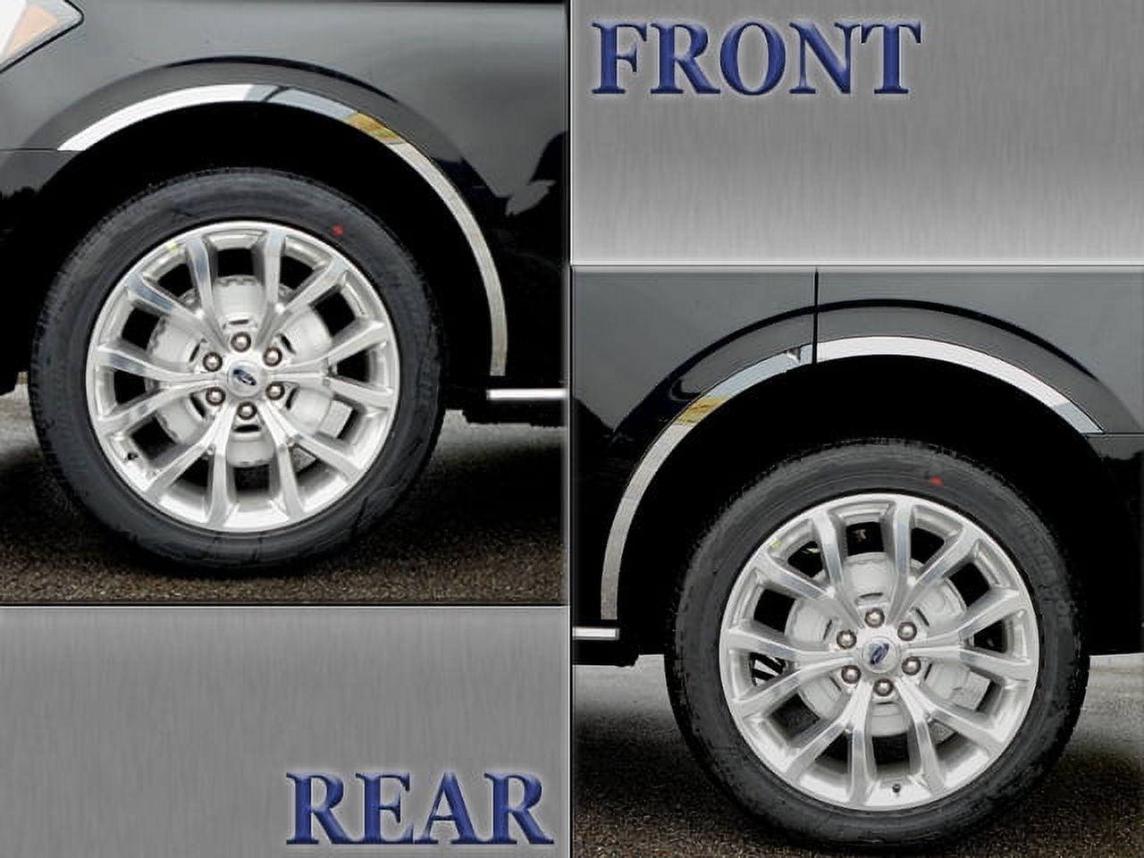 Stainless Steel Wheel Well Trim 6Pc Fits 2018-2020 Ford Expedition ...