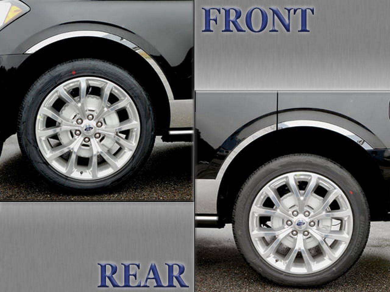 Stainless Steel Wheel Well Trim 6Pc Fits 2018-2020 Ford Expedition ...