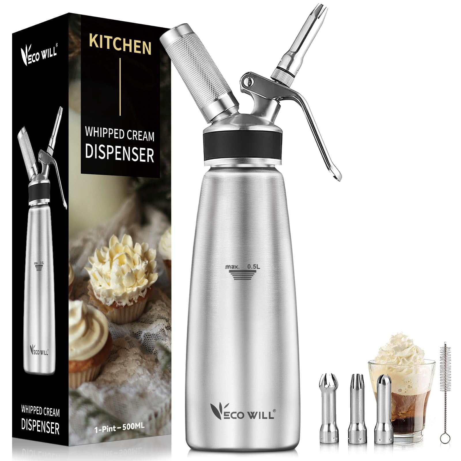 Stainless Steel Cream Charger Mosa Stainless Steel Whipped Cream ...
