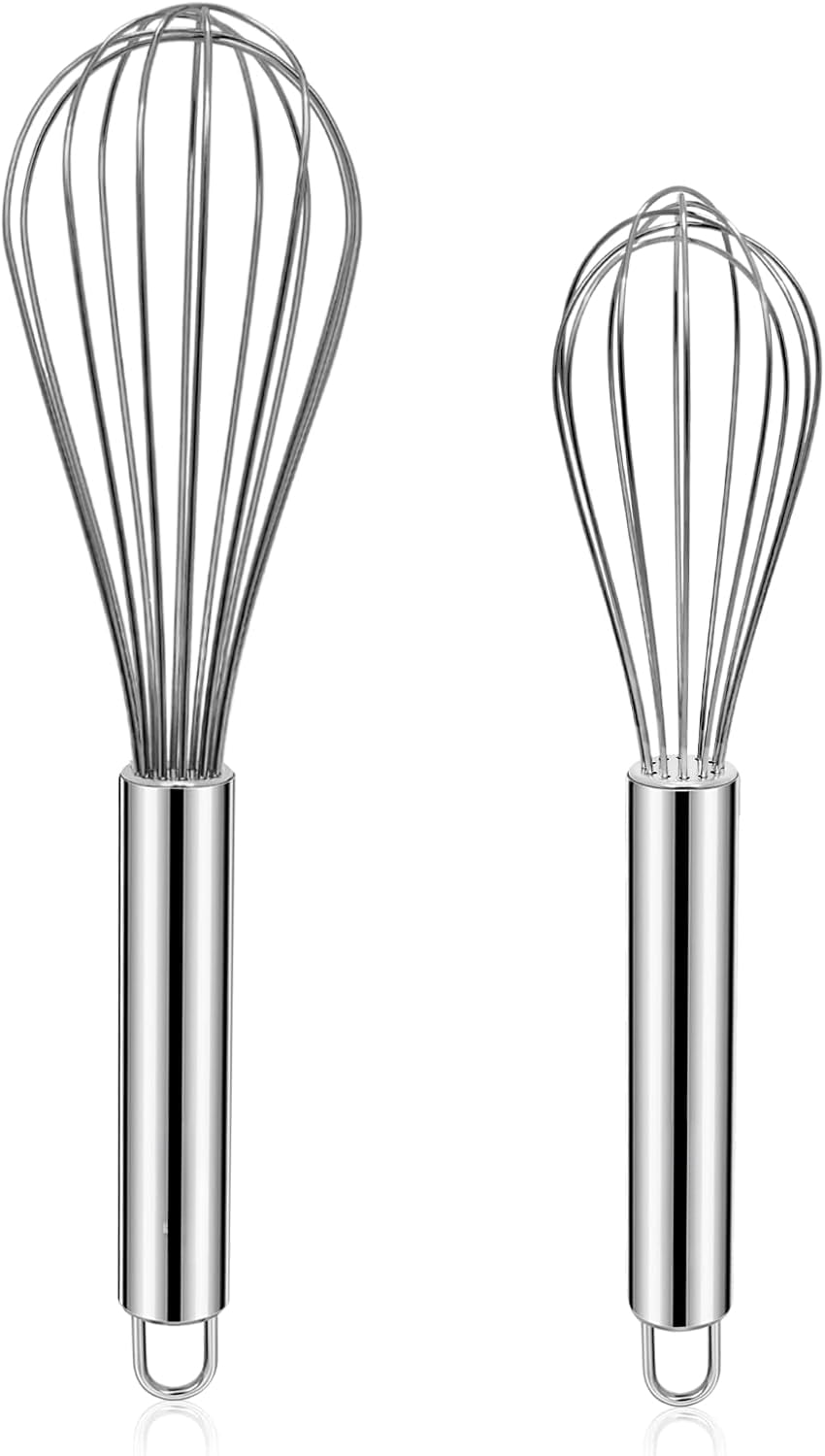 Stainless Steel Whisk Set 8" 10" 12" Kitchen Whisk Balloon Whisk ...