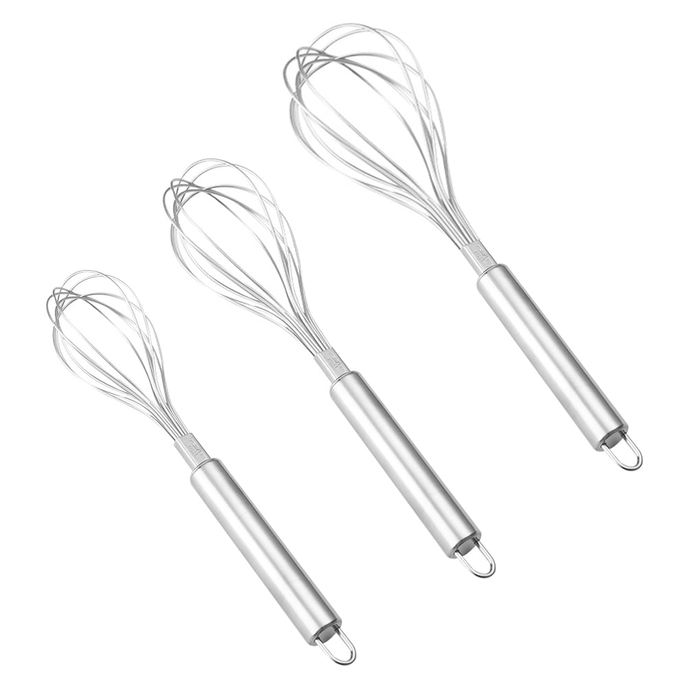 Stainless Steel Whisks Set - Premium Kitchen Utensils for Stirring ...