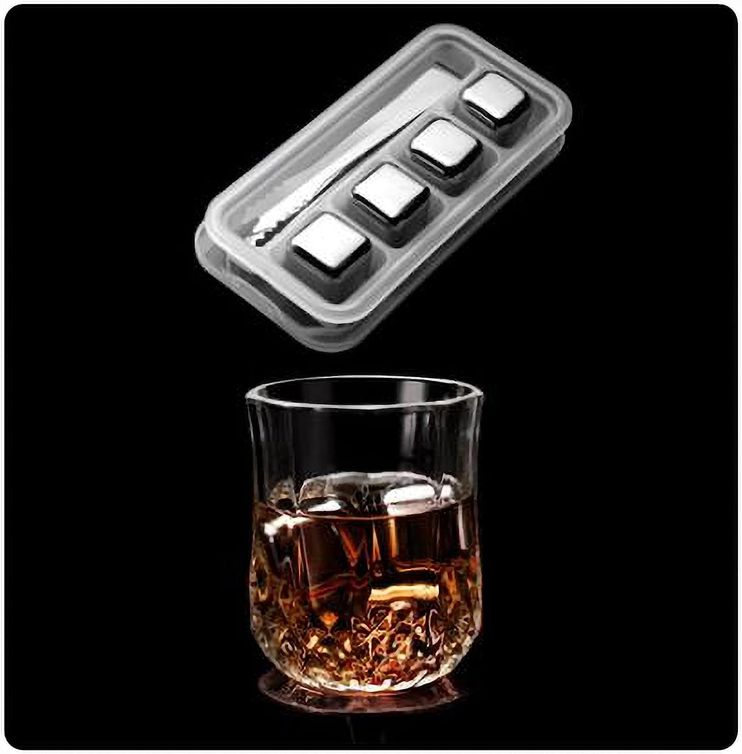 Stainless Steel Whisky Stones Metal Ice Cube Reusable Stainless Steel ...