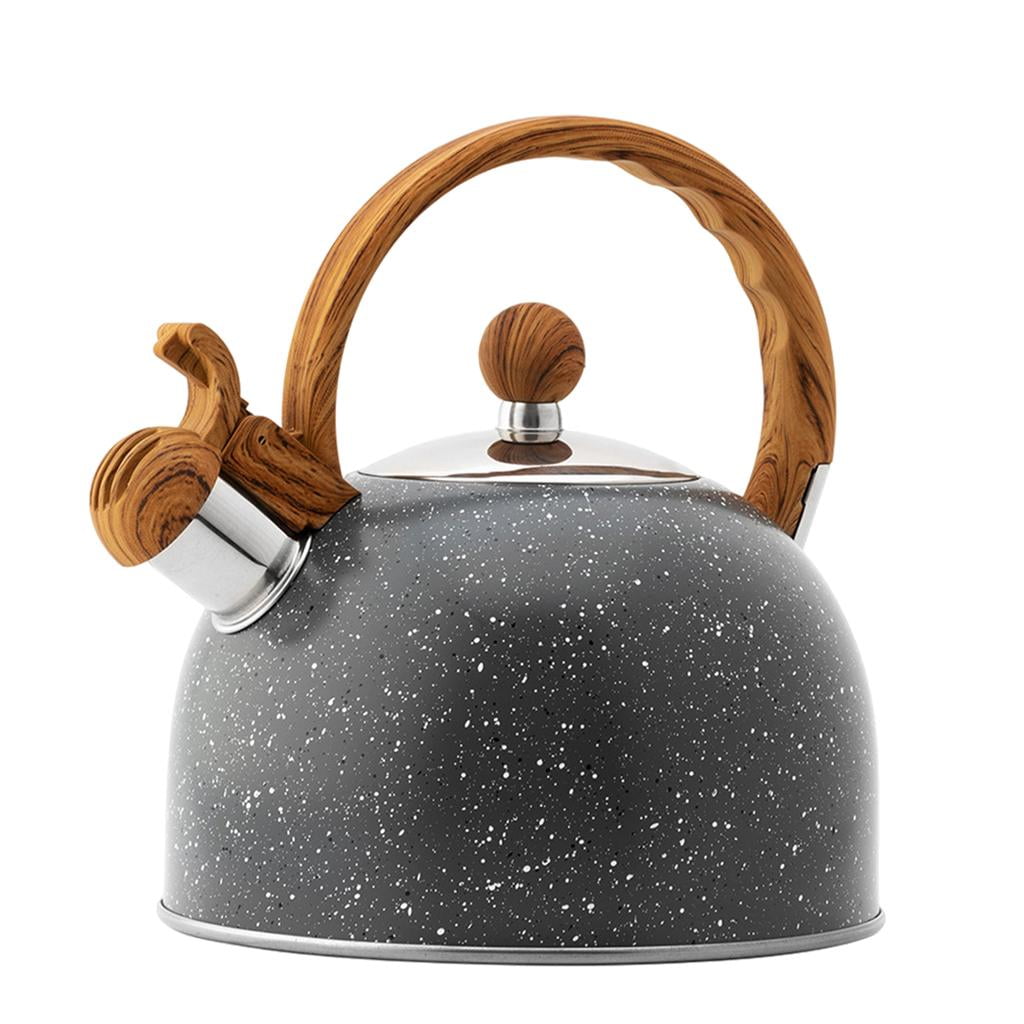 Stainless Steel Whistling Kettle with Heat-Resistant Handle Teapot ...