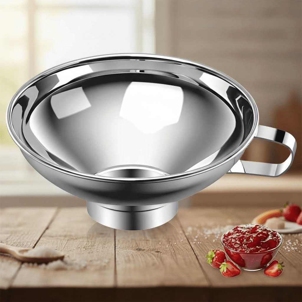 Stainless Steel Wide Mouth Canning Funnel for Mason Jars, Food Grade ...