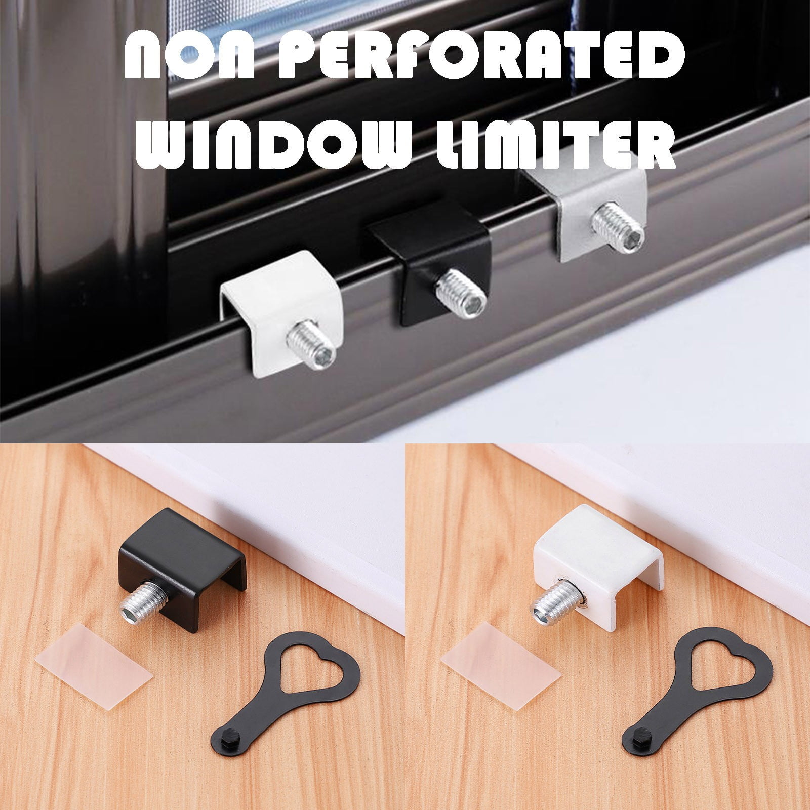 Stainless Steel Window Lock, Non Perforated Sliding Door Security ...