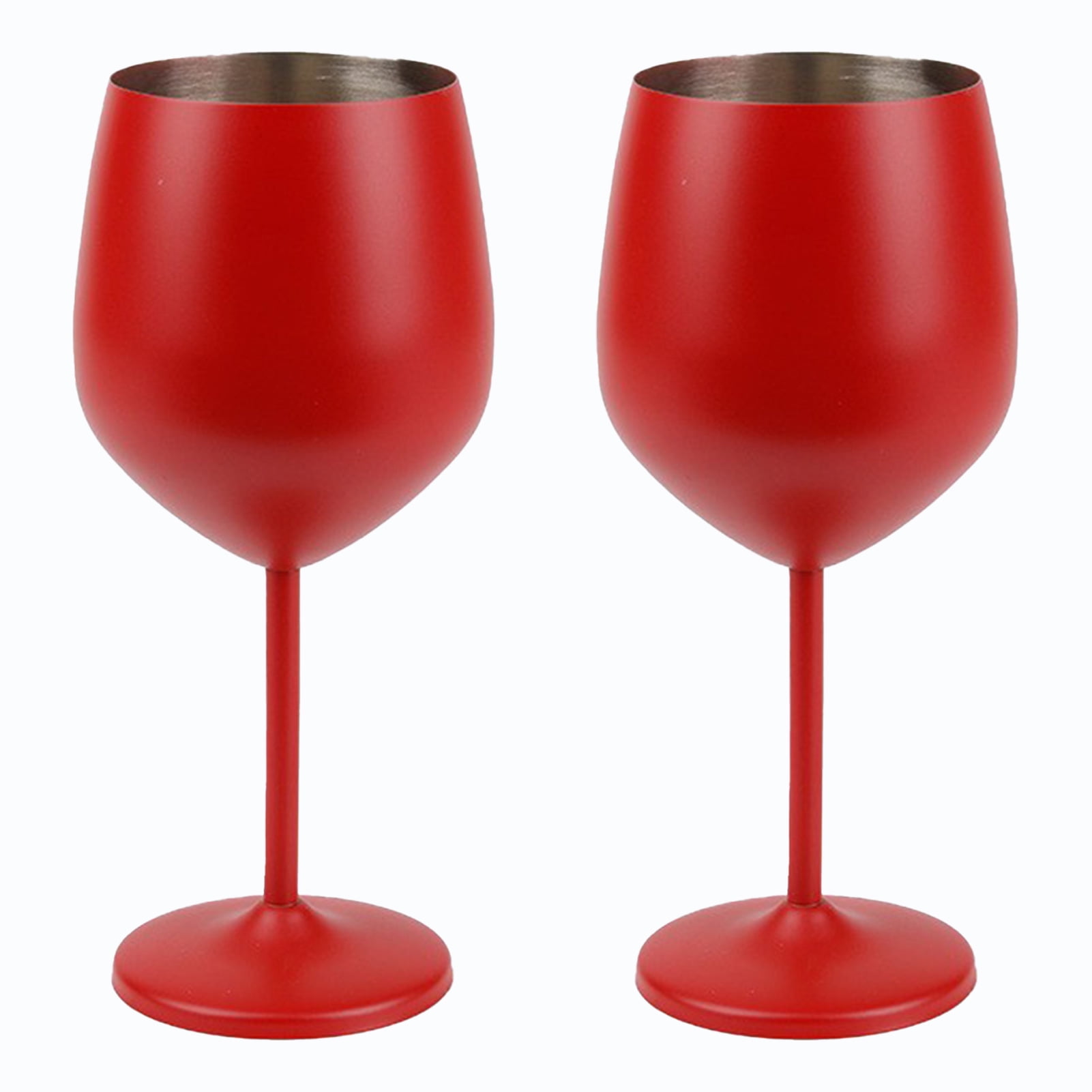 Stainless Steel Wine Glasses 18oz Unbreakable Stemware Portable ...
