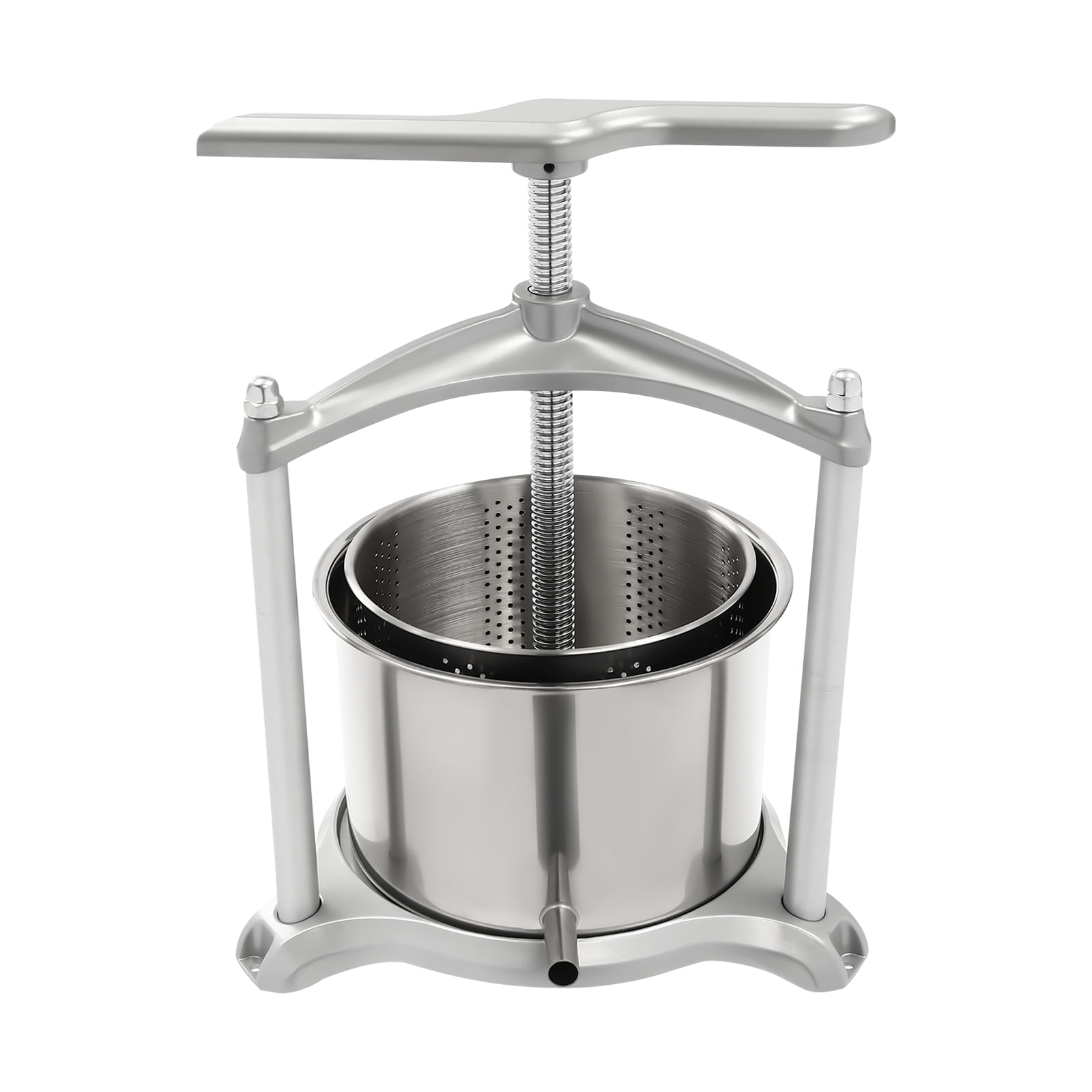 Stainless Steel Wine Press, Fruit Wine Press Fruit Cider Grinder,W/Dual ...