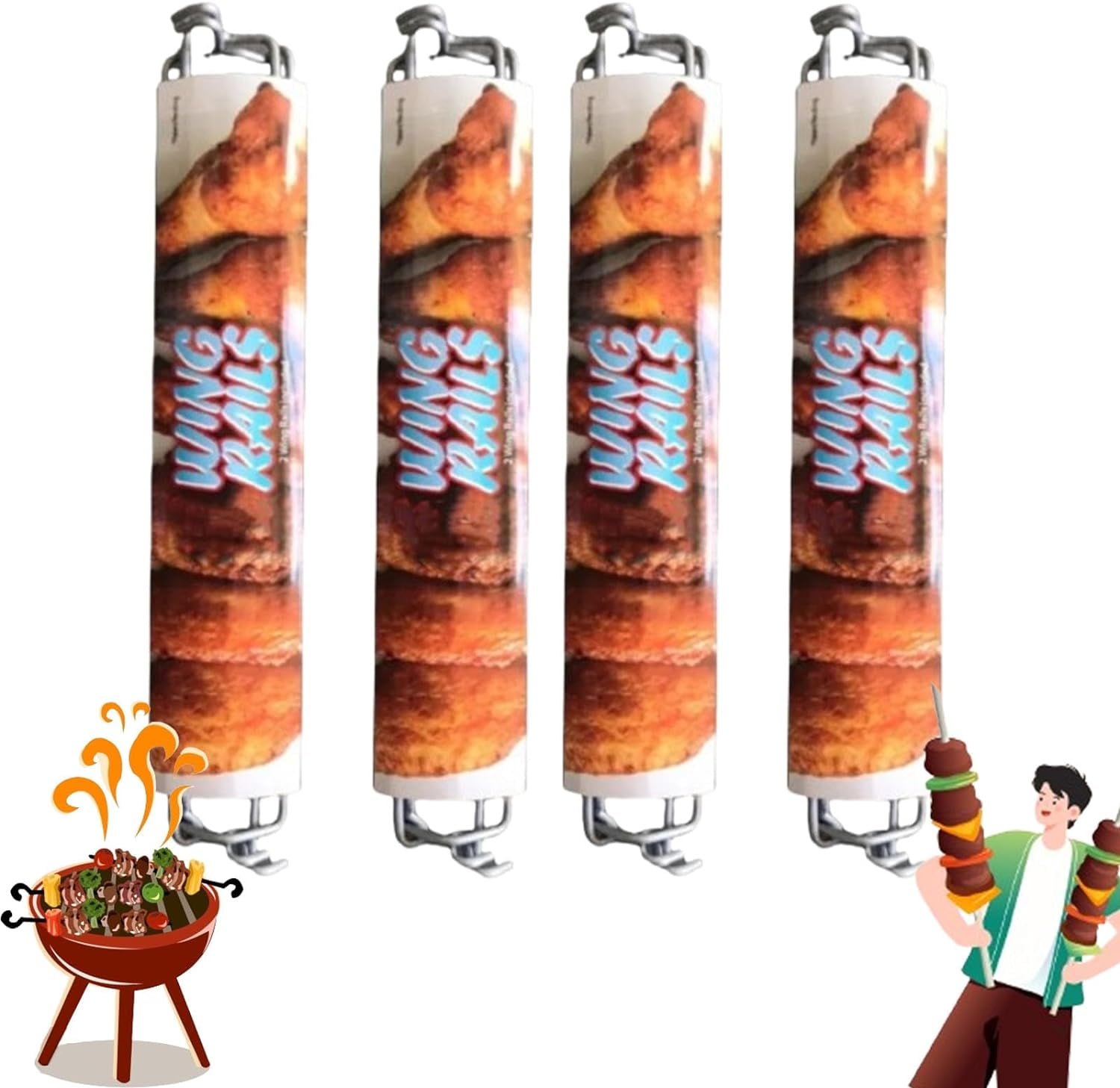 Stainless Steel Wing Rails, Wing Rails for Grilling Chicken Wings, Wing ...