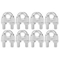 Stainless Steel Wire Rope Cable Clamps Set, 8 Pieces, 3/8 Inch M10 ...