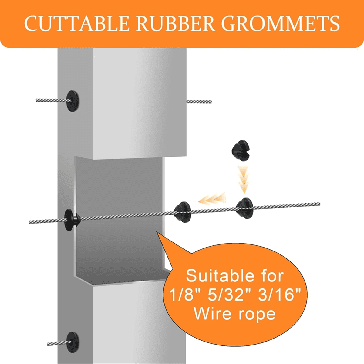 Stainless Steel Wire Rope Sleeve Cable Railing Fitting Protective ...