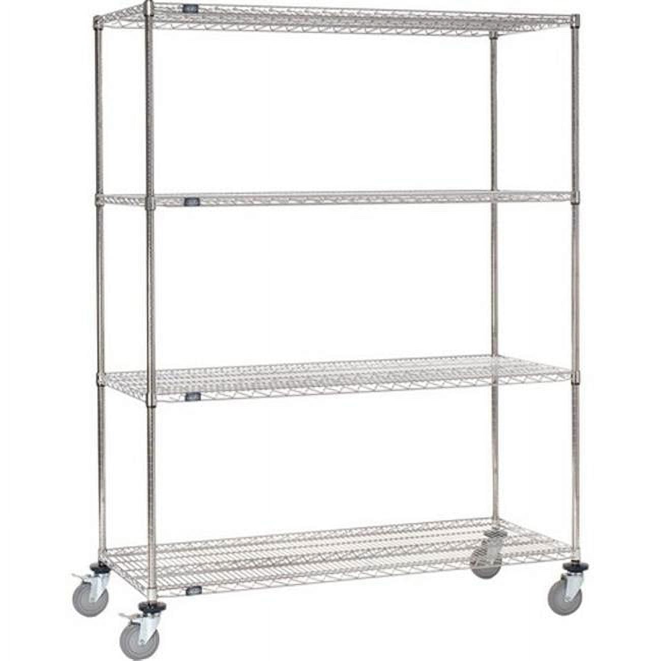 Stainless Steel Wire Shelf Stem Caster Truck with Polyurethane Wheels ...