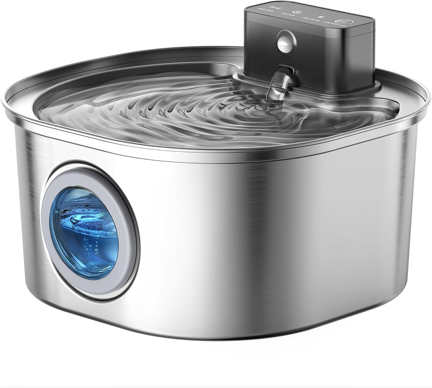 Stainless Steel Wireless Cat Water Fountain: 3.2L/108oz 3-Modes Pet ...