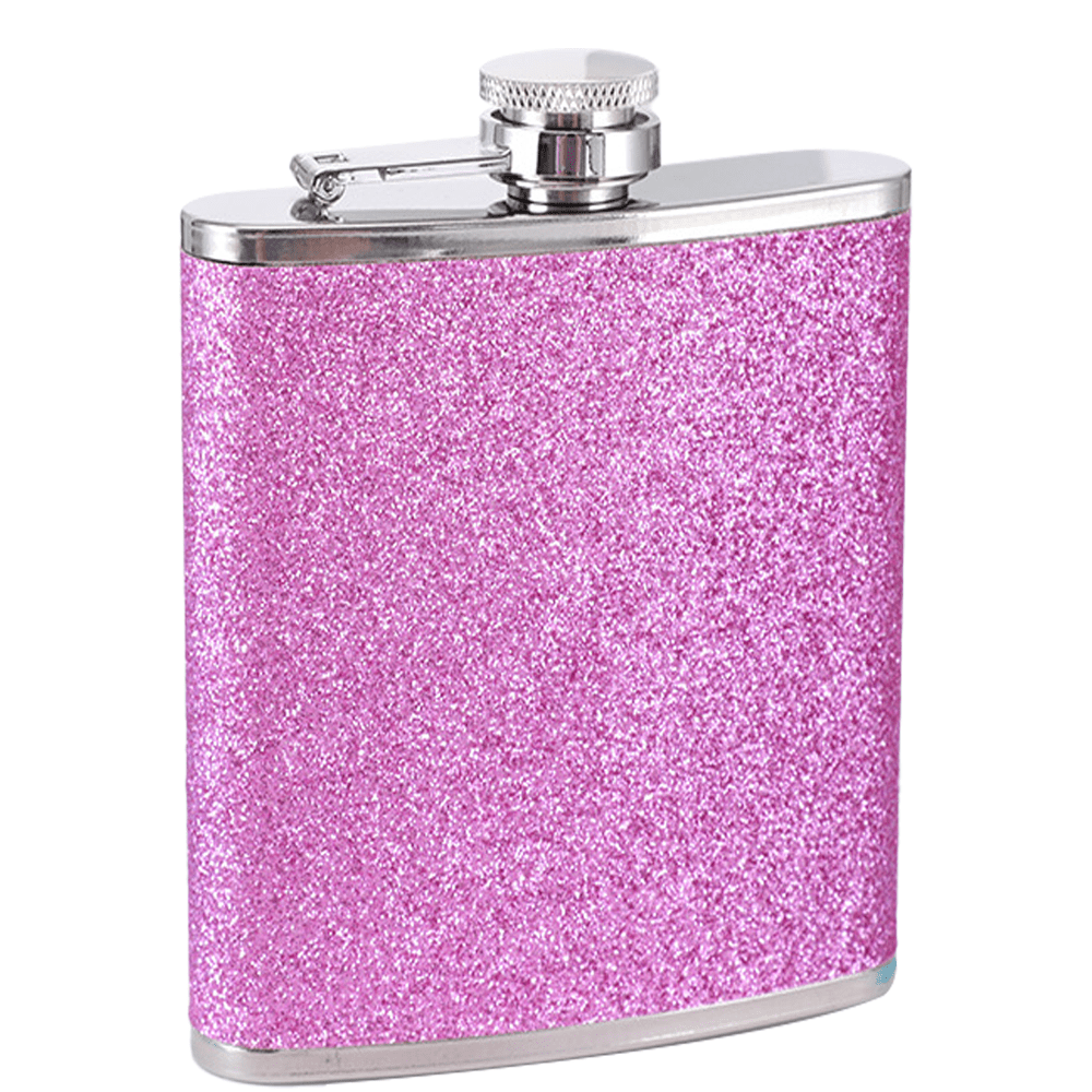 Stainless Steel With Colorful Glitter Hip Flask - Stores 6 ...