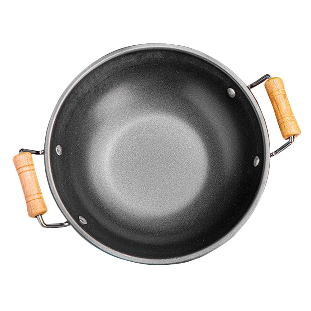 Stainless Steel Wok Home Wok Cooking Pan Double Handle Hot Pot Frying ...