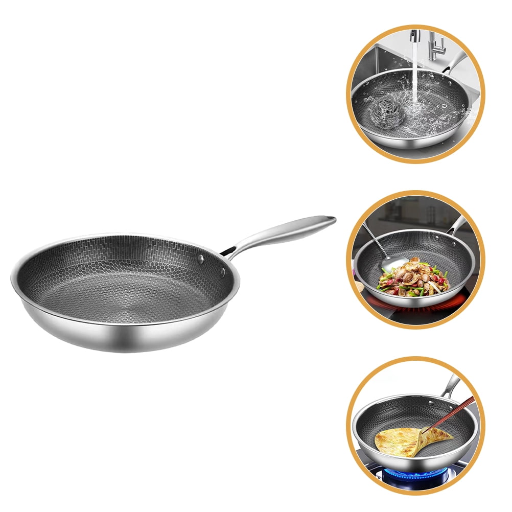 Stainless Steel Wok Honeycomb Structure Chinese Wok Frying Pan for Home ...