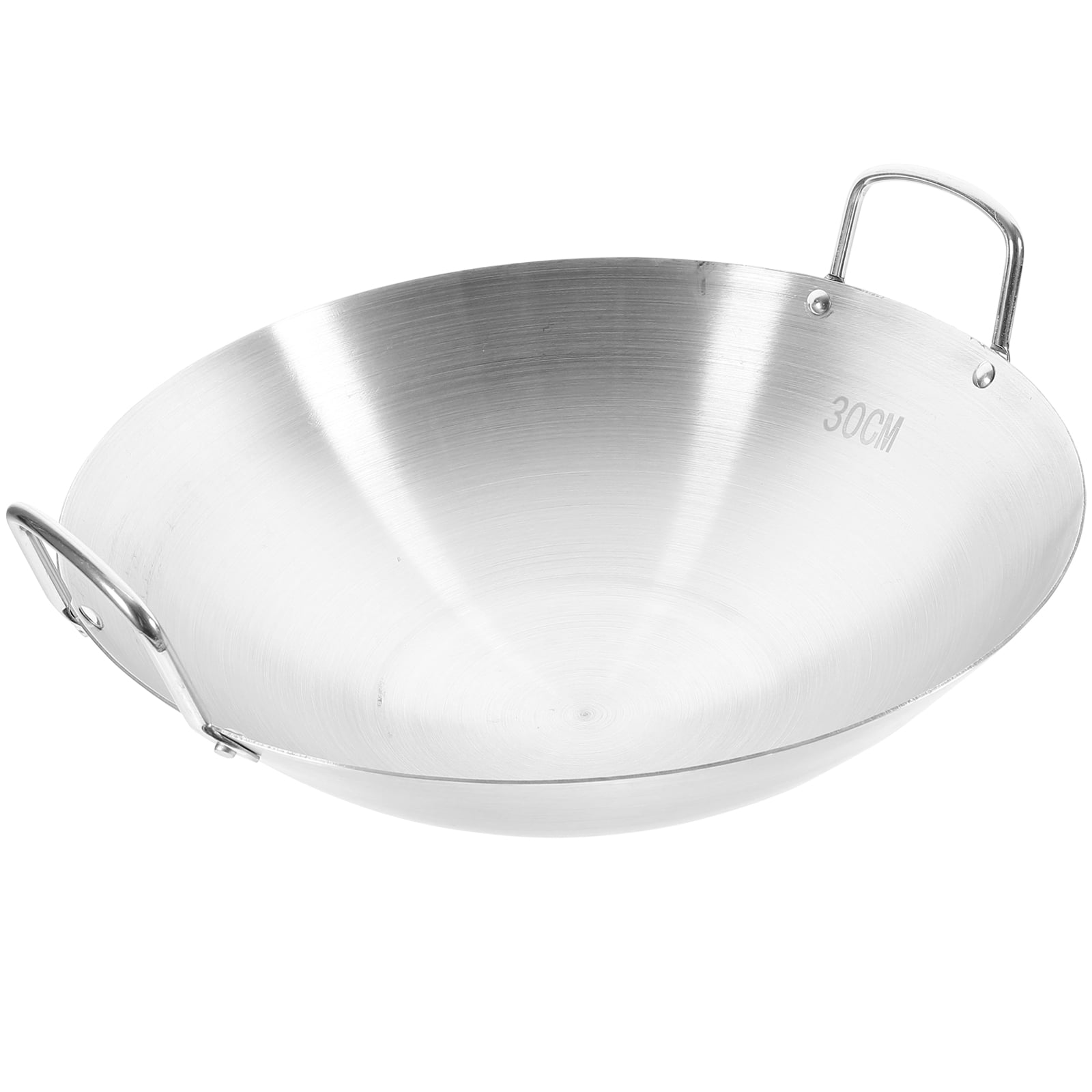 ONAPARTER Stainless Steel Wok Pan Stir Fry Pans Asian Kitchen Wok ...