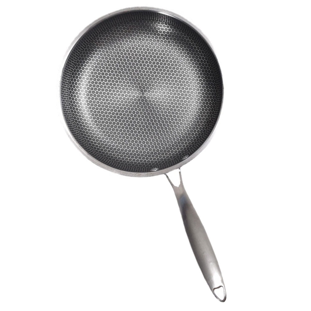 Stainless Steel Wok Work on Honeycomb Skillet Frying Pan Pot Cookware ...