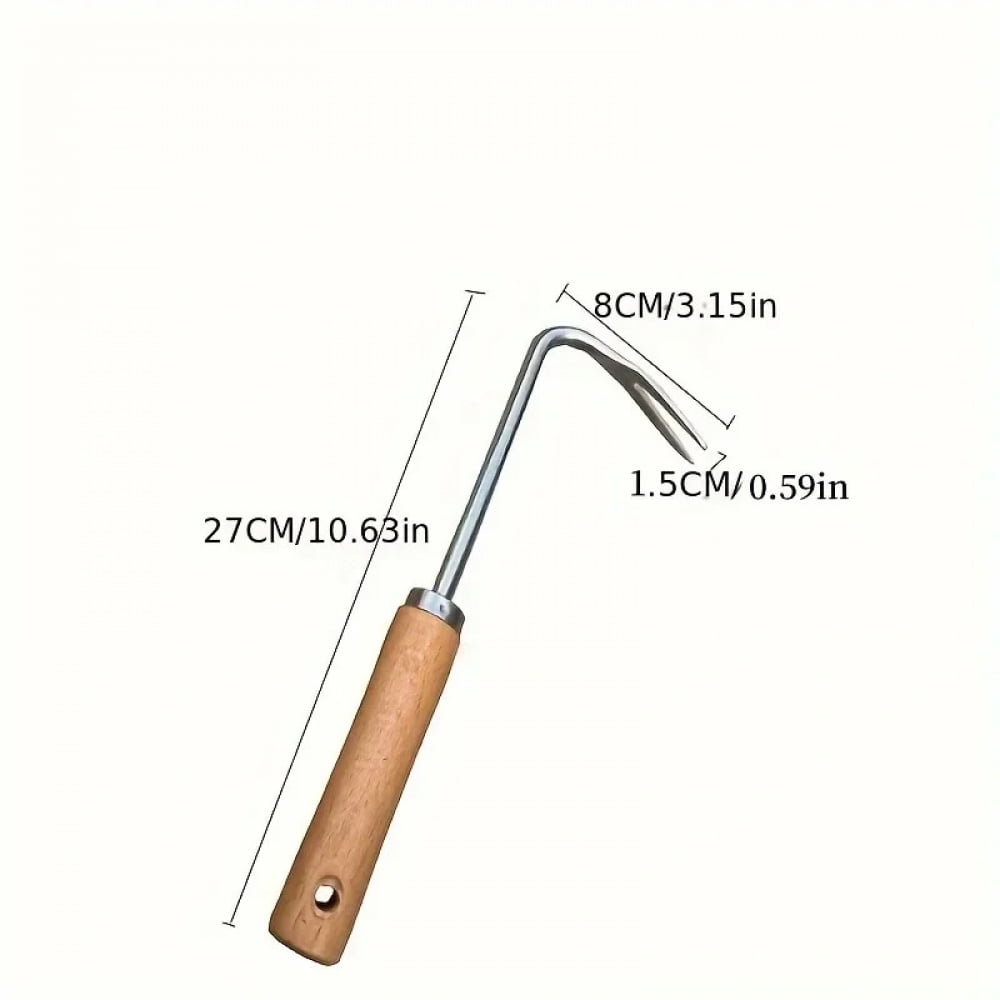 Stainless Steel Wood Handle Garden Weeder Hand Weeding Removal Cutter ...