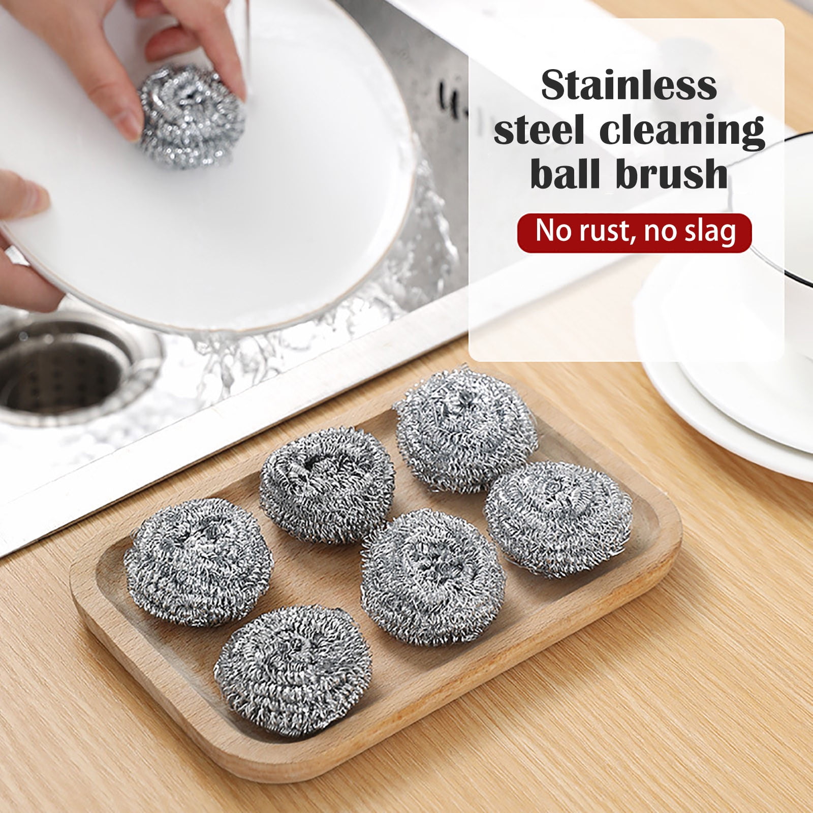 Stainless Steel Wool Scrubber, Scrubbing Scouring Pad Steel Wool ...