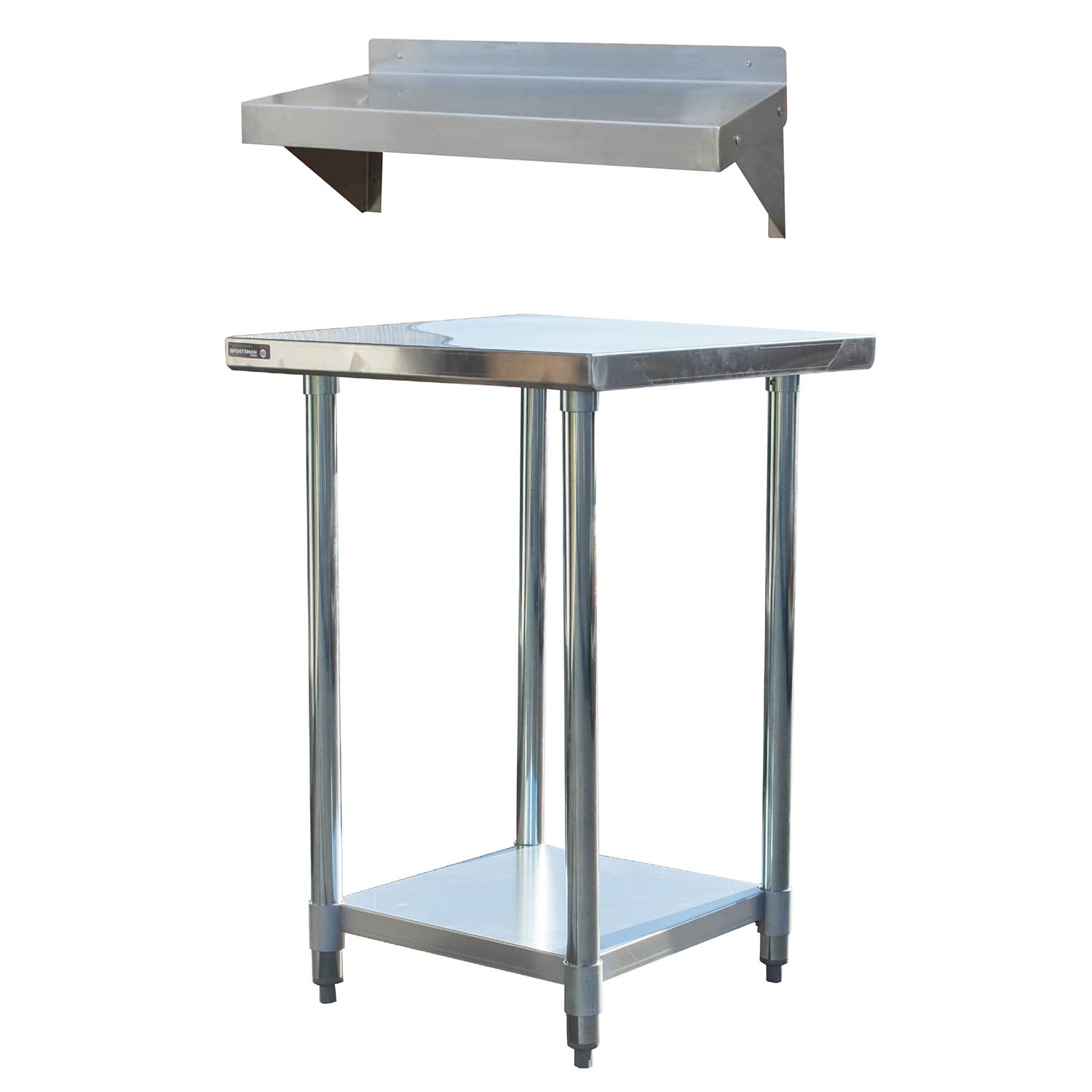 Stainless Steel Work Station with 24 inch Workbench Table and 24 inch ...