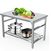 Ktaxon 48''x24'' Stainless Steel Prep & Table, Commercial Kitchen ...