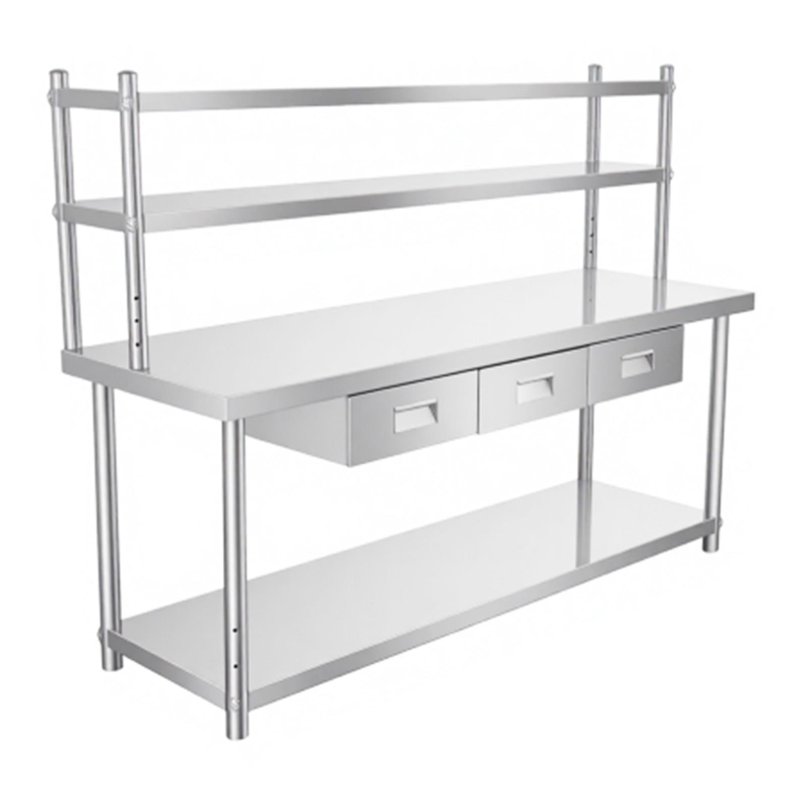 Stainless Steel Work Table, 72" X 24" Metal Table Prep Table, NSF ...