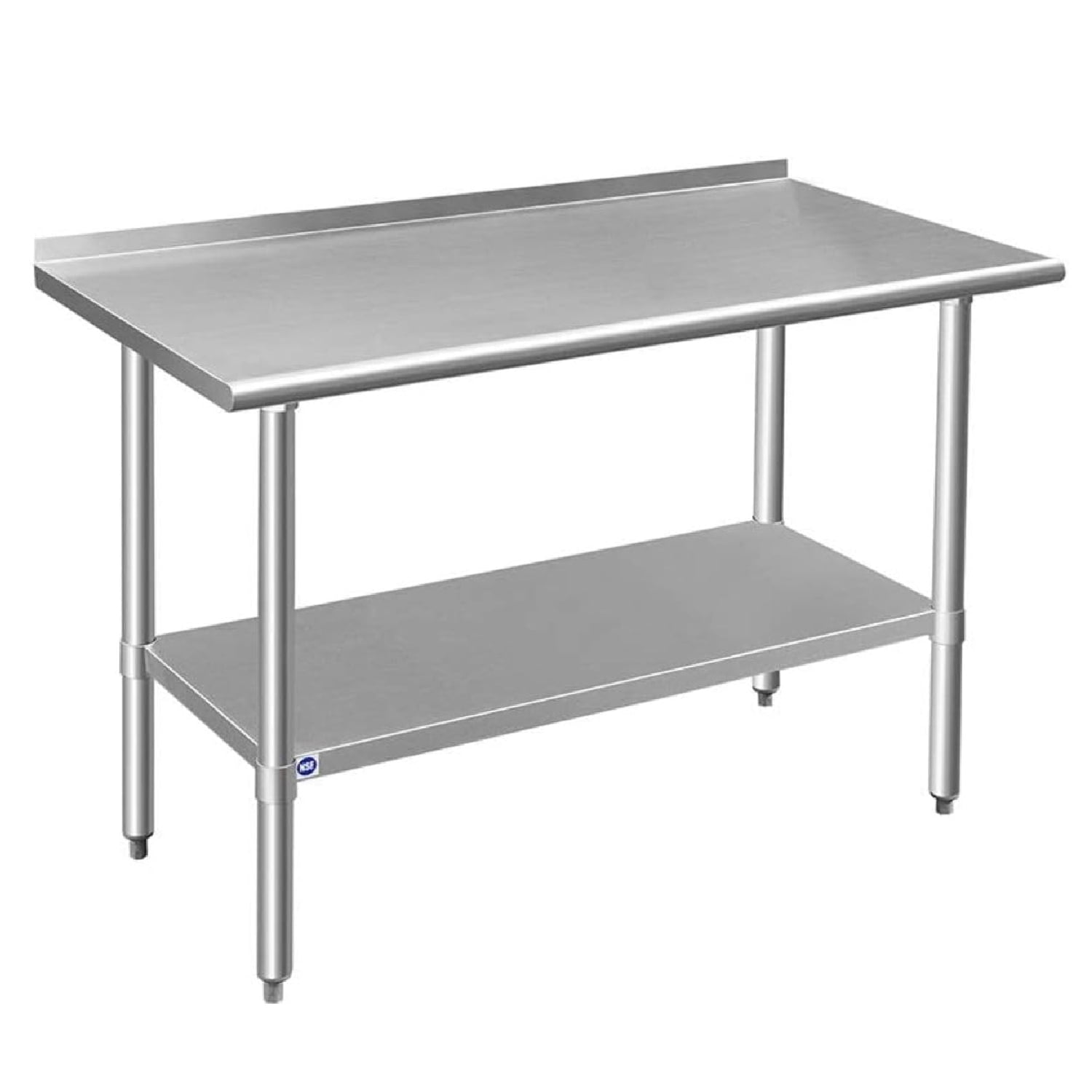 Stainless Steel Work Table with Backsplash & Undershelf, 36x24x35 Inch ...
