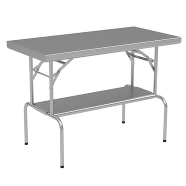 OFM Model UT2448 24" x 48" Multi-Purpose Utility Table, Oak - Walmart.com