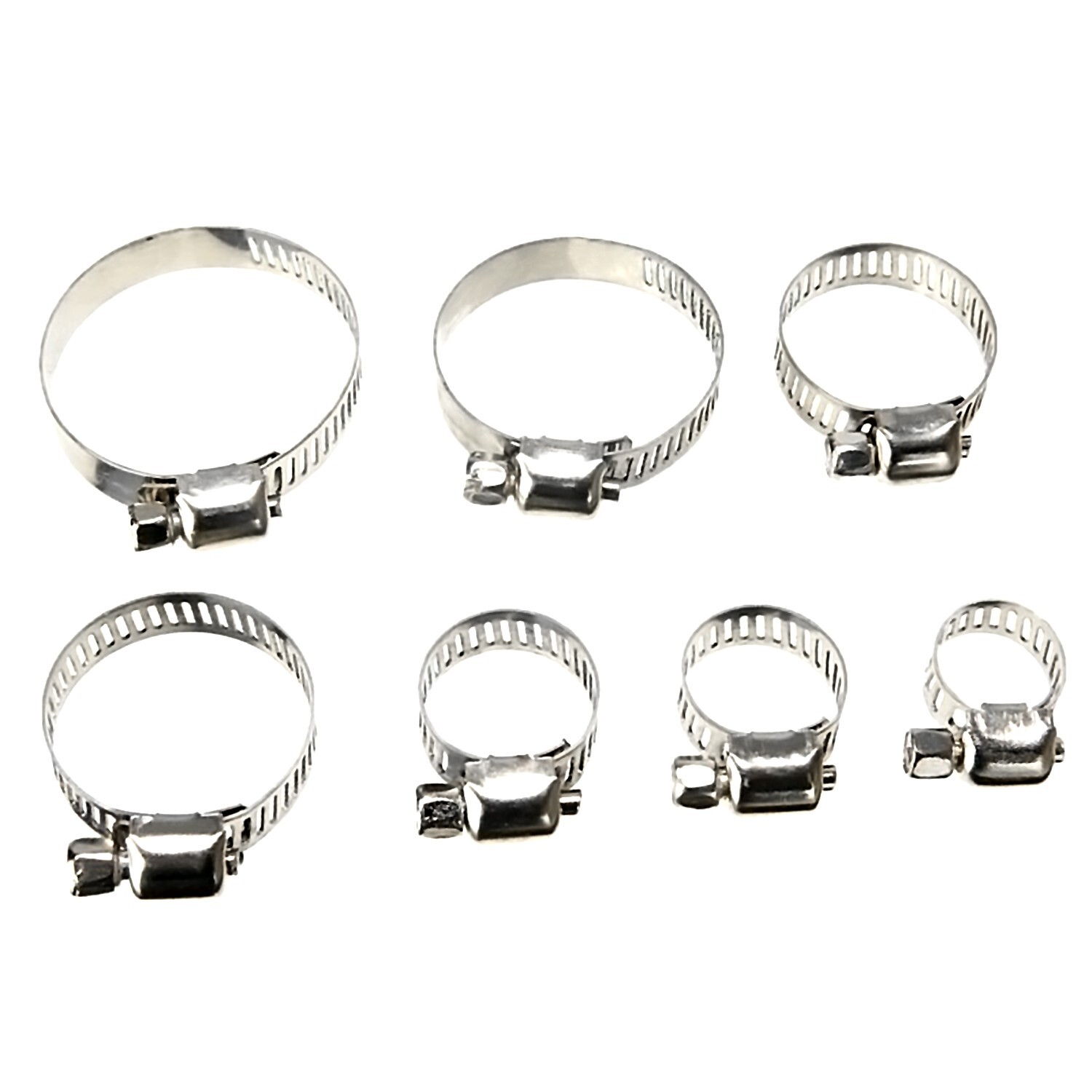 Stainless Steel Worm Gear Hose Clamps 60Pcs Assorted in 7 Unique Sizes ...