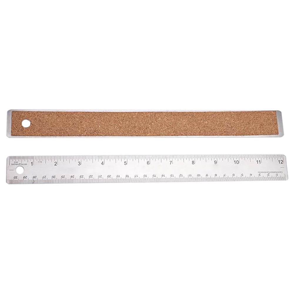 Stainless Steels Ruler, 18 Inch with Inch and Centimeters Dual Scales ...
