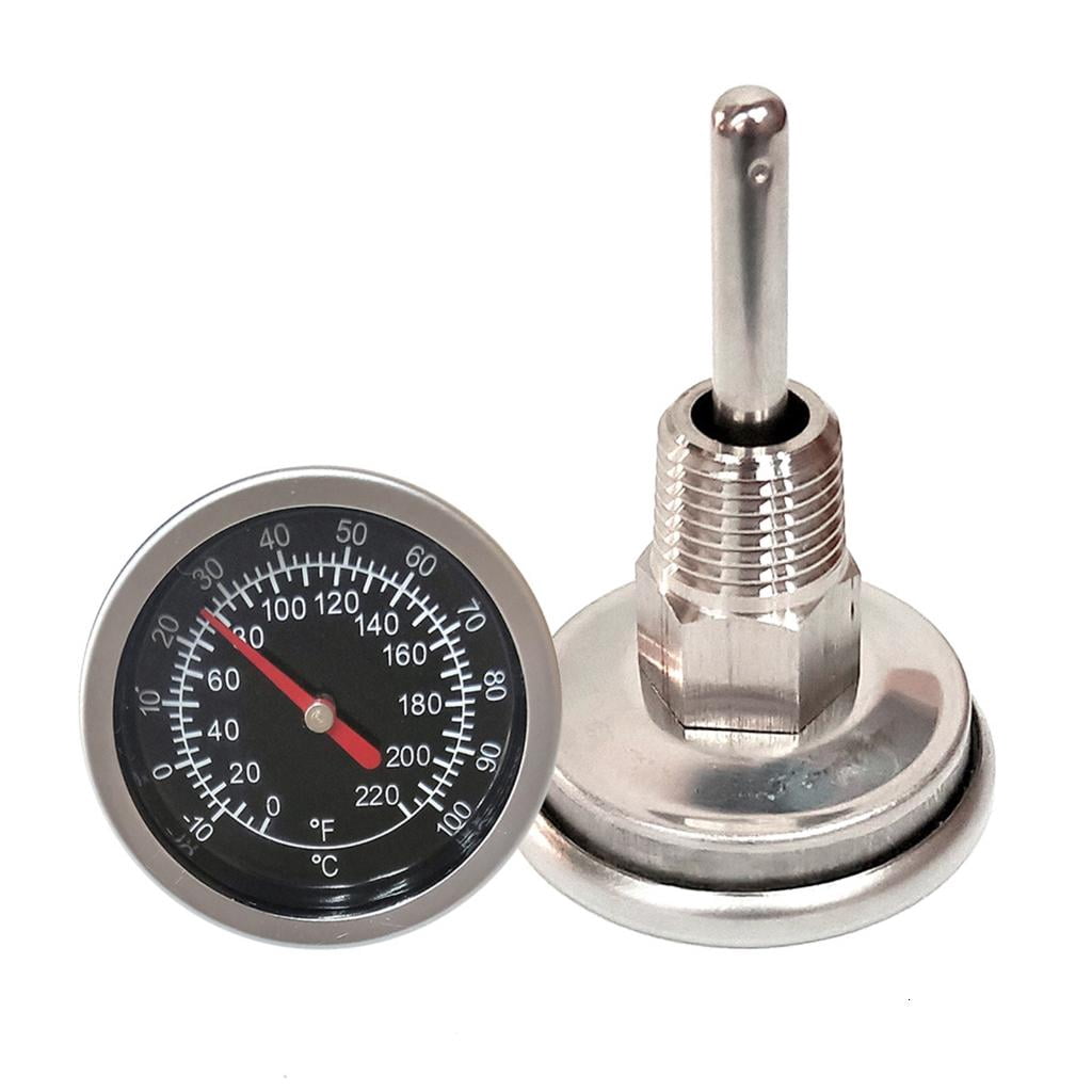 MOMOJIA Dial Thermometer 1/4 NPT Thread Joint Stainless Steel ...