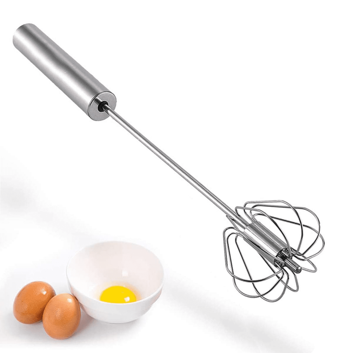 Stainless Whisks, Semi-automatic Egg Whisk Beater Mixer, Easy Use and ...
