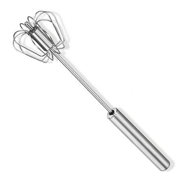 Semi-Automatic Egg Whisk - 12 Inch Stainless Steel Hand Push Whisk for ...