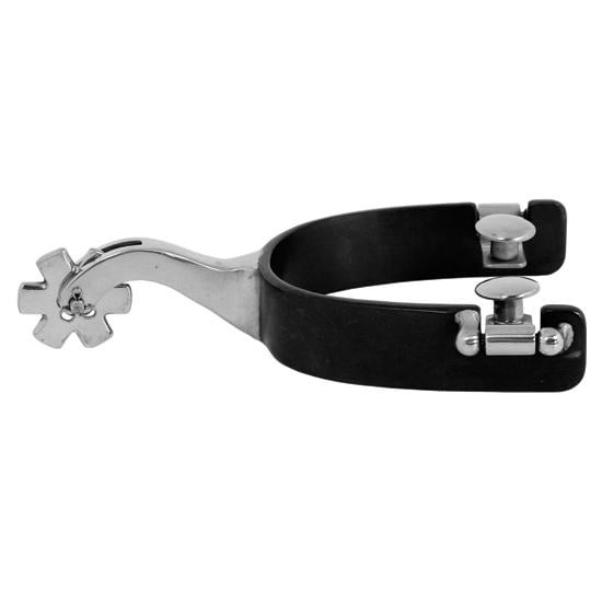Stainless and Black Steel Cowboy Two Tone Spurs - Walmart.com