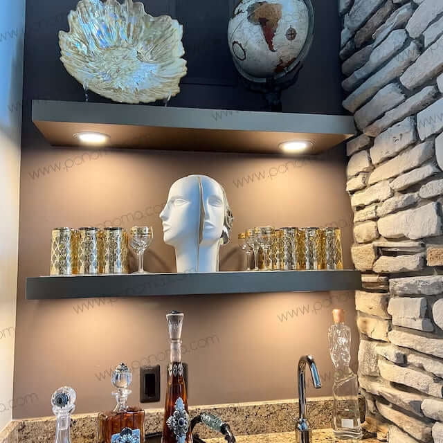 Stainless floating shelf with 2 LED lights - Walmart.com