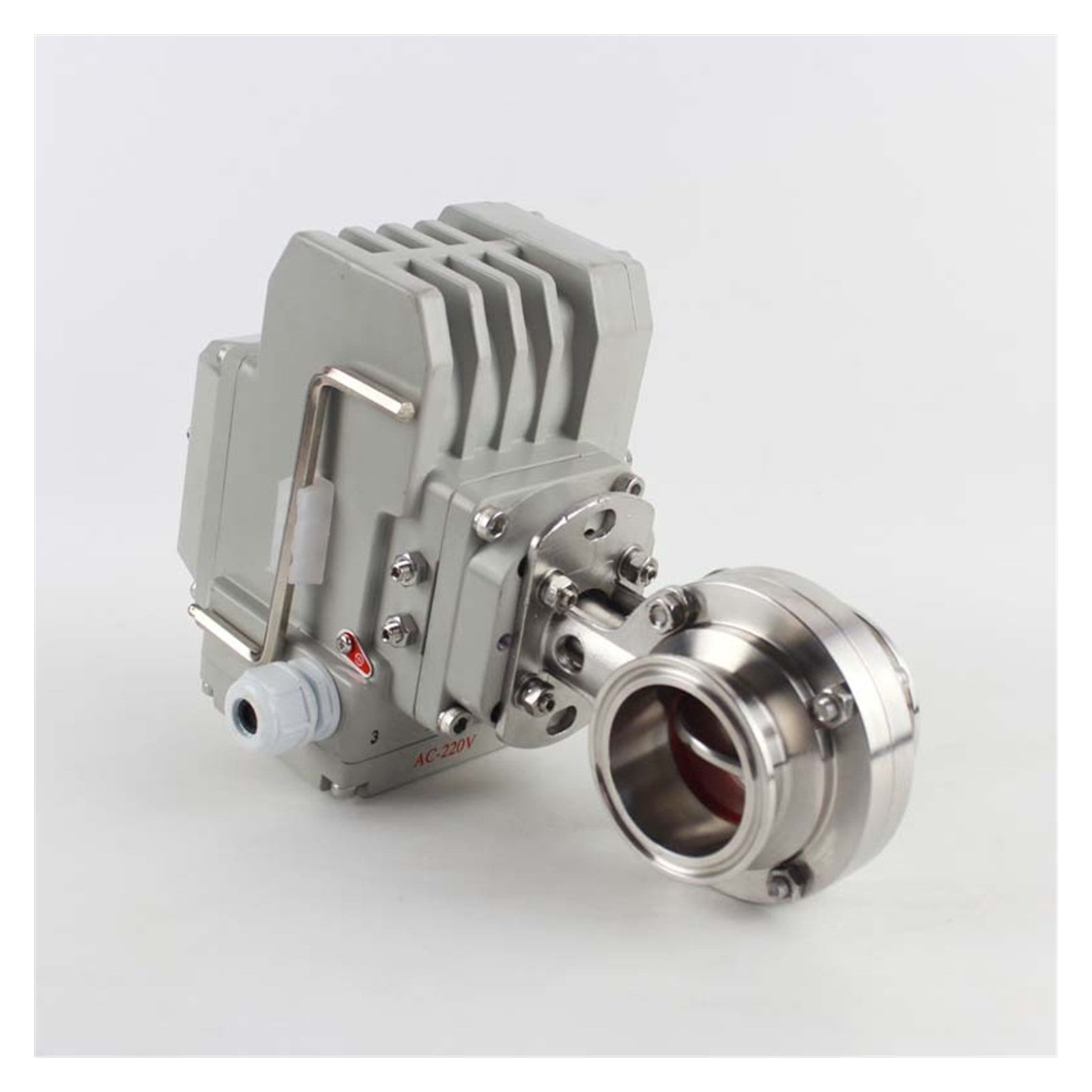 Stainless steel 304 Sanitary Electric Butterfly Valve,Regulation typeO ...