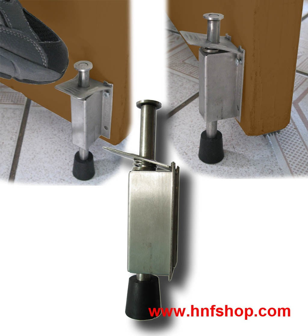 Stainless steel DOOR DRAFT STOPPER, Stop & Release by Foot - Walmart.com