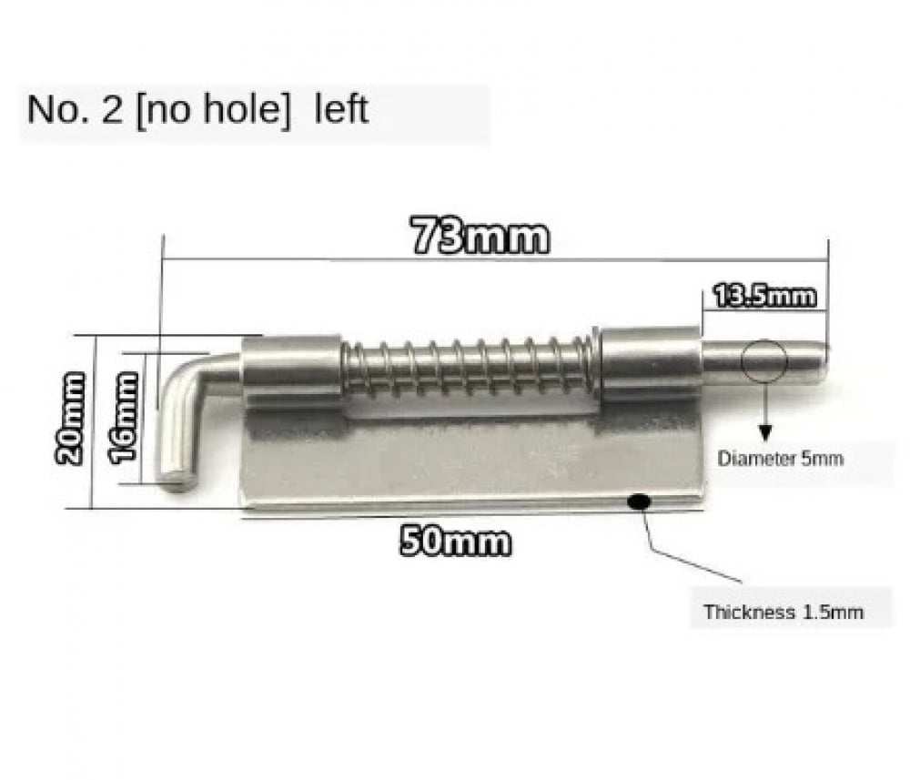 Stainless steel Spring Loaded Metal Security Barrel Bolt Latch Silver ...