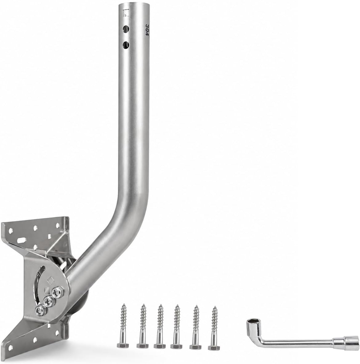 Stainless steel antenna bracket (1.5 inch to 17 inch), heavy-duty ...
