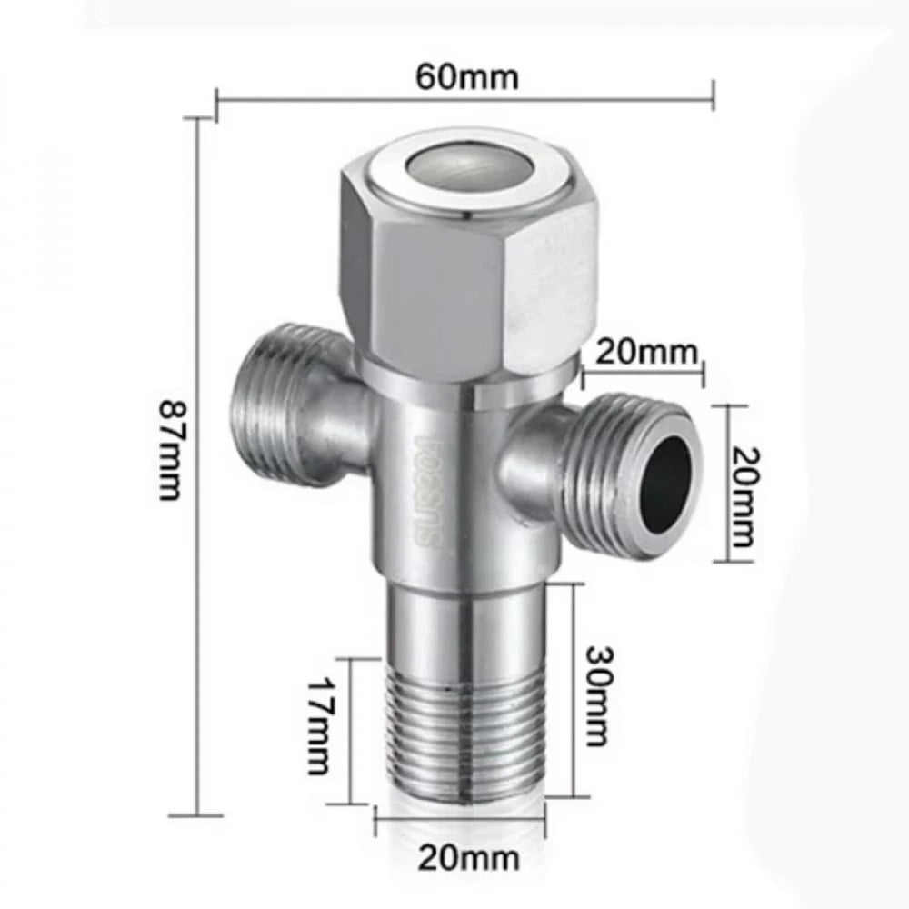 Stainless steel bathroom quick opening triangle valve faucet ...