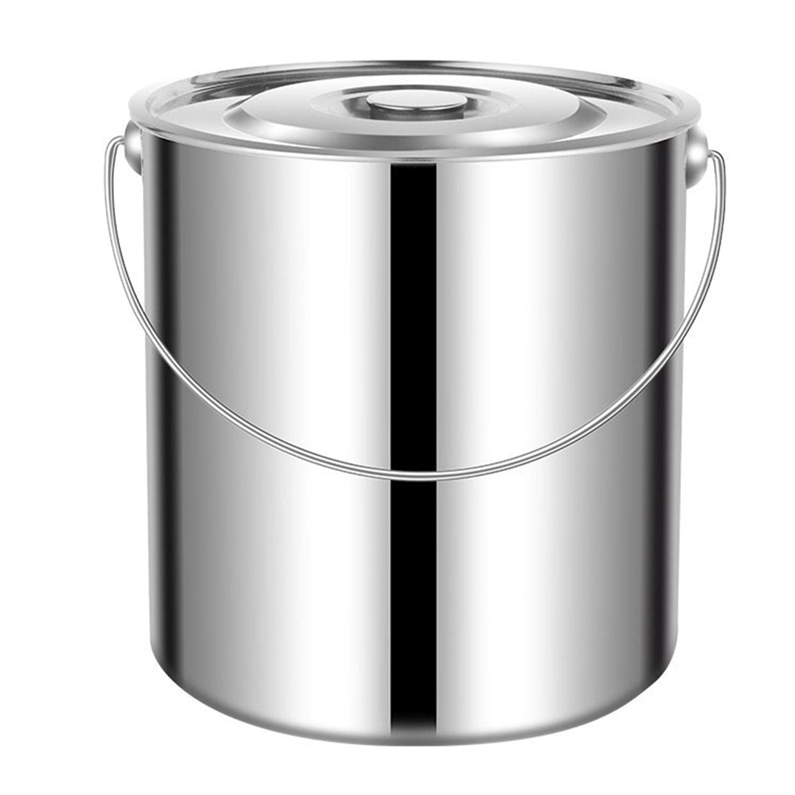 Stainless steel bucket with lid, milk bucket, food storage bucket ...